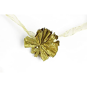 Glitz Pom Pom Garland Hanging Decoration, Gold