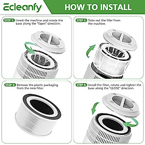 2-Pack H13 True HEPA Filter Compatible with Afloia Fillo/Halo/Mooka Allo, 3-in-1 H13 True HEPA Filtration for Fillo Air Puri-fier Filter, for MOOKA Allo Filter