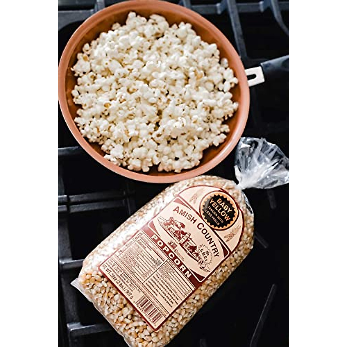 Amish Country Popcorn | 2 lb Bag | Baby Yellow Popcorn Kernels | Old Fashioned, Non-GMO and Gluten Free (Baby Yellow - 2 lb Bag)