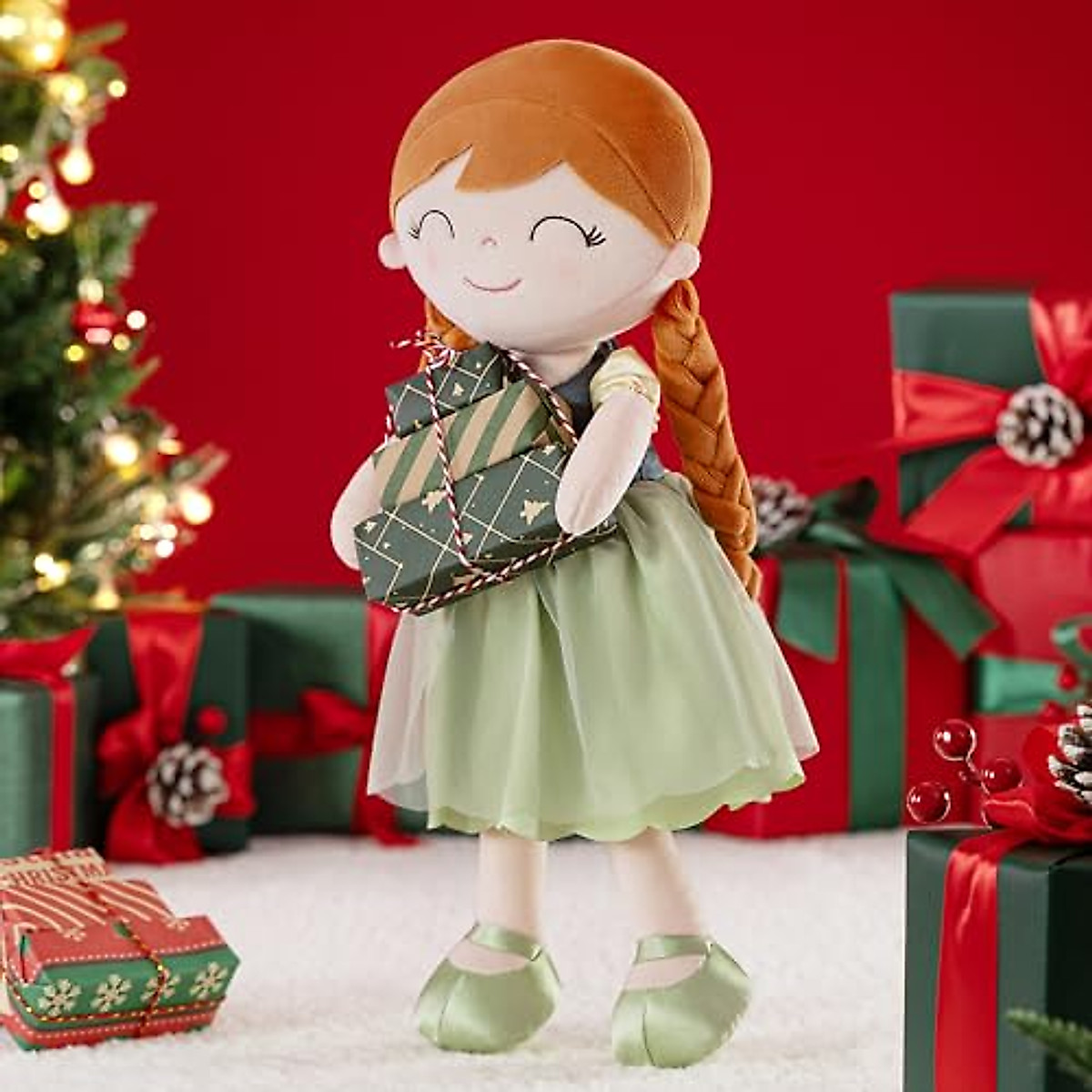 Gloveleya Dolls Princess Girls Toy First Baby Girl Gifts Soft Plush Manor Princess Doll Anne Green 16"