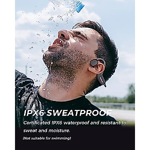 TONEMAC K2 Bone Conduction Headphones - Wireless Open-Ear Bluetooth 5.3 Sports Earbuds with Microphone for Running, Workouts, and Cycling - Sweat Resistant and Comfortable Fit