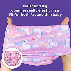 BISENKID Waterproof Diaper Covers for Girls Good Elastic Rubber Swim Diaper Cover for Toddler Girl Underwear & Swimming Diapers Size 5t