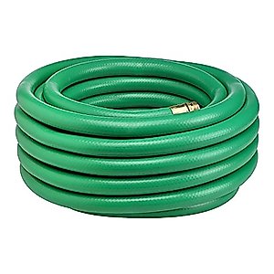 Underhill UltraMax Commercial Garden Water Hose 50 ft, Lightweight, Heavy-Duty, Flexible, Kink Free, Industrial, Non-Conductive, 800 psi, H10-050G, 1" x 50', Green