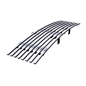 APS Compatible with Ford F-150 2009-2014 Lower Bumper Stainless Steel Chrome Polished 8x6 Horizontal Billet Grille Insert F66789S