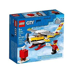 LEGO City Mail Plane 60250 Pretend-Play Toy, Fun Building Set for Kids (74 Pieces)