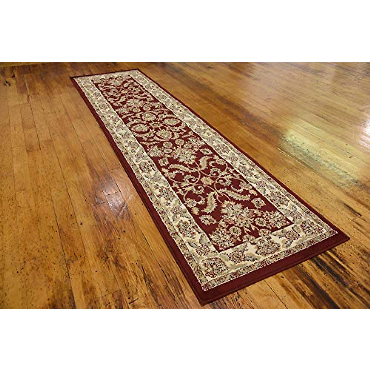 Unique Loom Voyage Collection Traditional Oriental Classic Intricate Design Area Rug (2' 7 x 10' 0 Runner, Red/Tan)