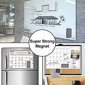 [3 Pack] Dry Erase Erasers, Browill Washable Smudge Free Magnetic Whiteboard Eraser Kits for Kids Students, Home Office School for Cleaning Dry Erase Markers on Glassboard Refrigerator