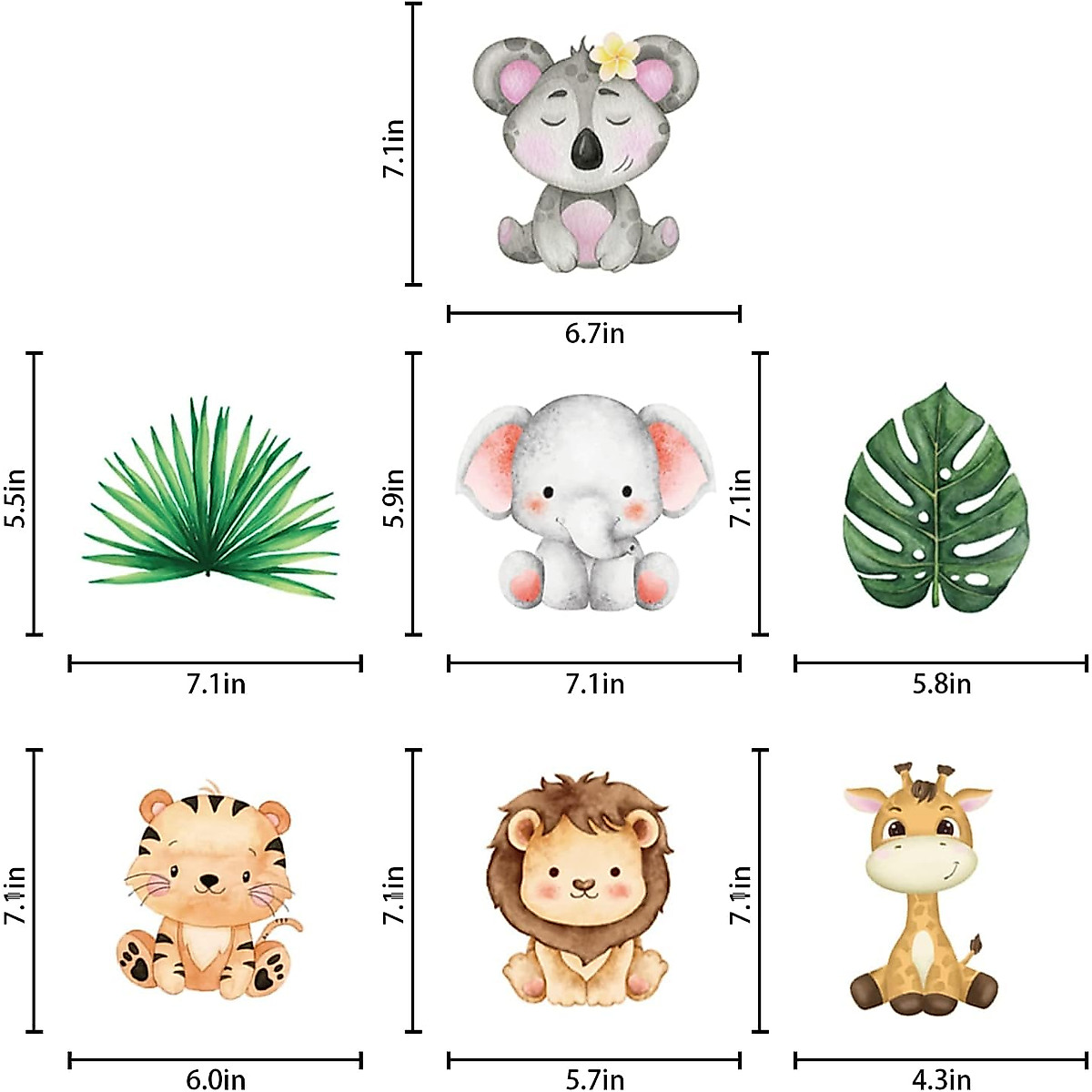 28 Pcs Safari Table Centerpieces Baby Shower Decorations Centerpiece Sticks Oh Baby Centerpieces Tables Toppers for Boys Kids Party Supplies
