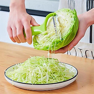 Green Cabbage Shredder,Vegetable Cutter Cabbage Slicer,Stainless Steel Fruit Vegetable Potato Peeler Cabbage Graters Kitchen Must Have for Home Restaurants 18 * 12cm