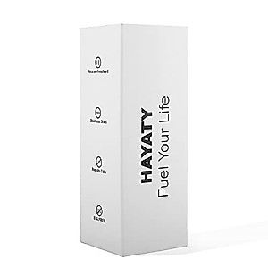 HAYATY Sports Water Bottle - 32 Oz, (Spout Lid), Leak Proof, Vacuum Insulated Stainless Steel, Double Walled, Thermo Mug, Metal Canteen (White)