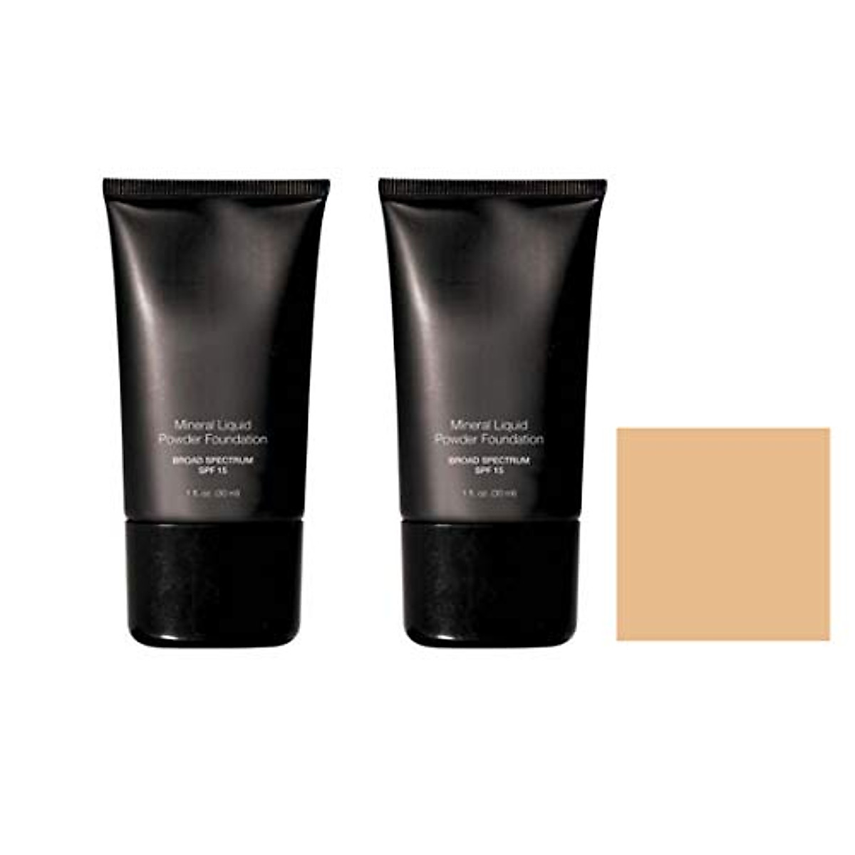 Beauty Deals Mineral Liquid Powder Foundation Broad Spectrum SPF 15 Pack of 2 (Tender Beige)
