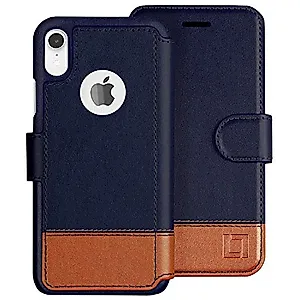 LUPA Legacy iPhone XR Wallet case for Women and Men, Case with Card Holder [Slim & Protective] for Apple XR (6.1”), Vegan Leather i-Phone Cover, Phone Case, Desert Sky