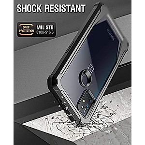 Poetic Guardian Series Case Designed for OnePlus Nord N10 5G, Full-Body Hybrid Shockproof Bumper Cover with Built-in-Screen Protector, Black