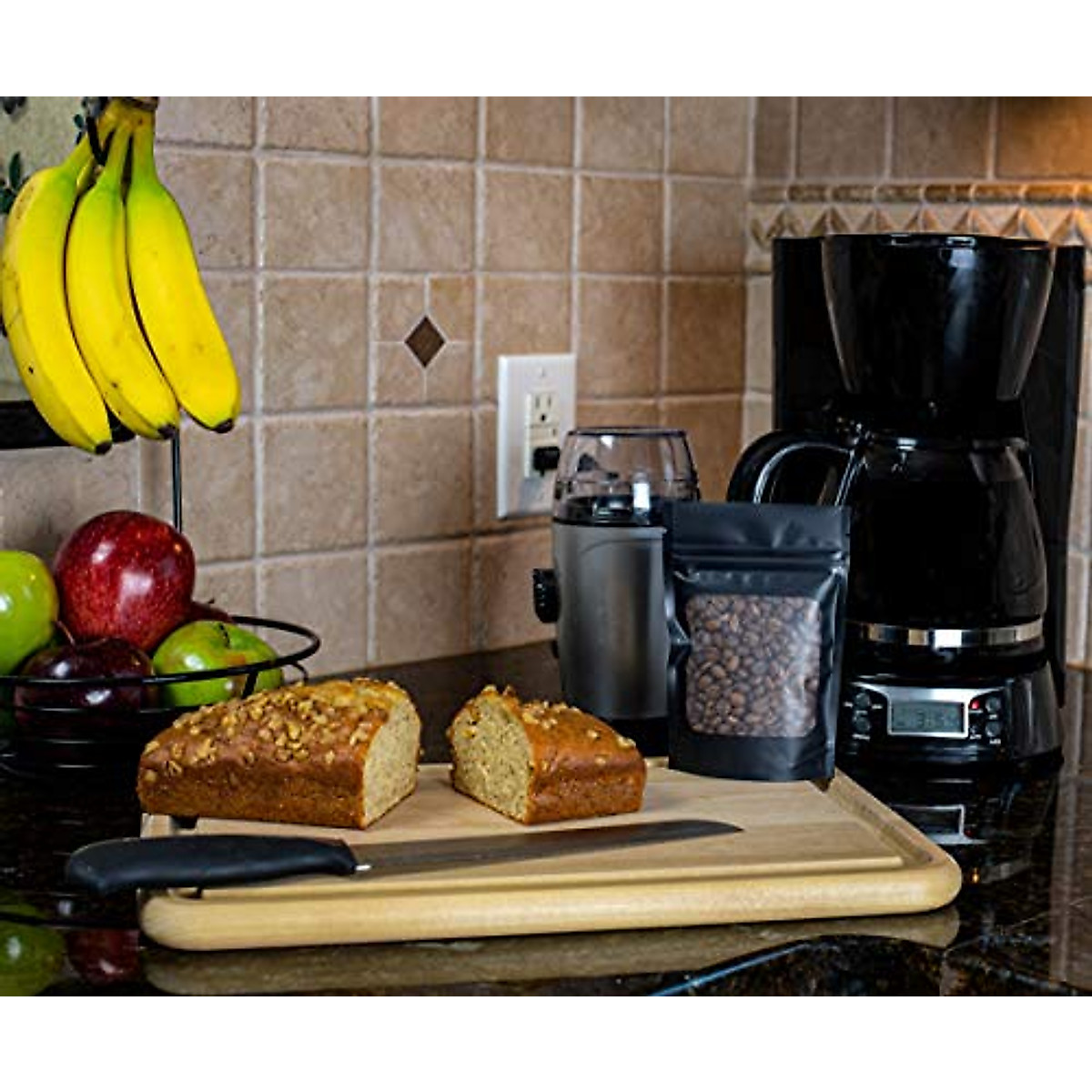 PROGRESS Online » Stand up bottom 110 Pieces Smell Proof Thick Black Mylar Resealable Foil Bags With Window Airtight Ziplock Top Heat Sealable Food Safe Matte Black (4X6 inches)