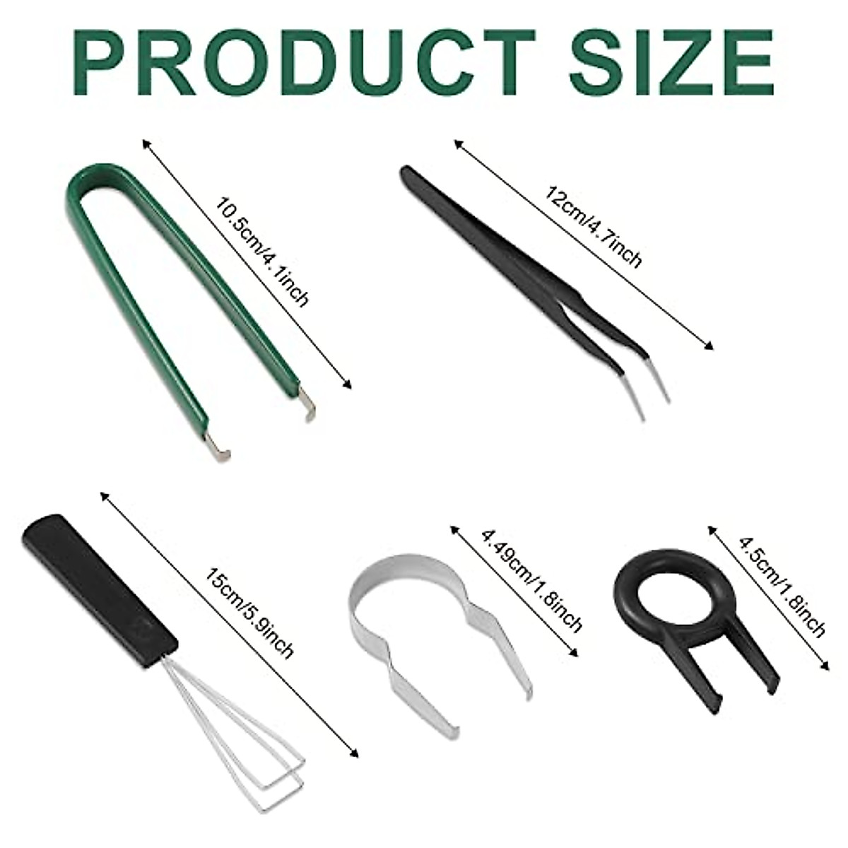 Set of 5pcs Keyboard Cleaning Tools, Keycap Remover Key Switch Puller Keycap Puller Kit with Keycap Tweezers for Hot Swappable Mechanical Keyboards