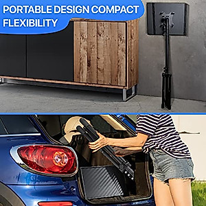 TRIPODSY Projector Tripod Stand with Adjustable Height 24-64 Inches, Standing Laptop Floor Riser, Portable Multifunctional Space Saver Desk for DJ, Outdoor Mobile Workstation for Studio, Home, Office