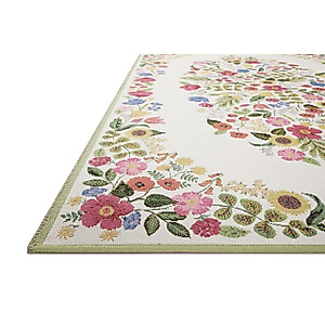 Loloi Rifle Paper Co. x Perennial Cream 6'-7" x 9'-4" Area Rug