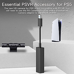 MOSAHOLL PlayStation 4 Camera Adapter for PS5 Console, for Using PlayStation VR on PlayStation 5, PS4 PSVR Converter Cable Accessories
