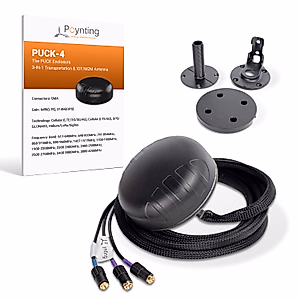Poynting Puck-4 3-in-1 Transportation & M2M/IOT Antenna | 5G | 4G LTE | 2X2 MIMO | GPS/GLONASS | 617-4200 MHz