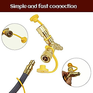 Taruimoo Gas Quick Disconnect 3/8 Y Splitter. Low Pressure Propane and Natural Gas Quick Connect/Disconnect Fit for Weber Gas Grill, Patio Heater/fire Pit, Pizza Oven, RV, Generator