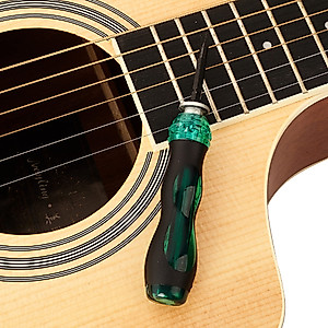 MIECOO 19PCS Guitar Repair Tool Kit with 8 Inch Guitar Fret Leveling Beam, 9 Understring Radius Gauge, Fret Crowning File, String Action Ruler Gauge, Fretboard Guard, Screwdriver and Sandpapers