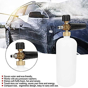 Car Pressure Washer,1L 1/4in Practical and Dependable Car Wash Foam Spray Bottle High Pressure Foamer Washing Pump Cannon Cleaning Tool