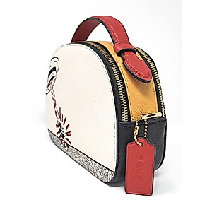 COACH Women's Serena Satchel Crossbody Shoulder Bag (Pebble Leather - DisneyHaring - Spaceship - Chalk Multi)