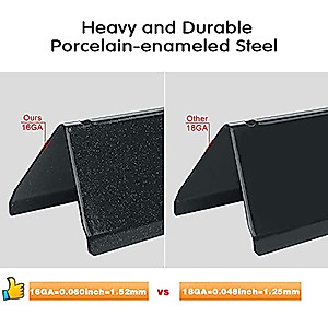 Hisencn 7636 Flavorizer Bars, 69787 Burner Tube Set, 7638 Cooking Grates for Weber Spirit I & II 300 Series, Spirit E310 S310 E320 S320 E330 S330, 15.3" Flavorizer Bars 18" Burner 17.5" Grates