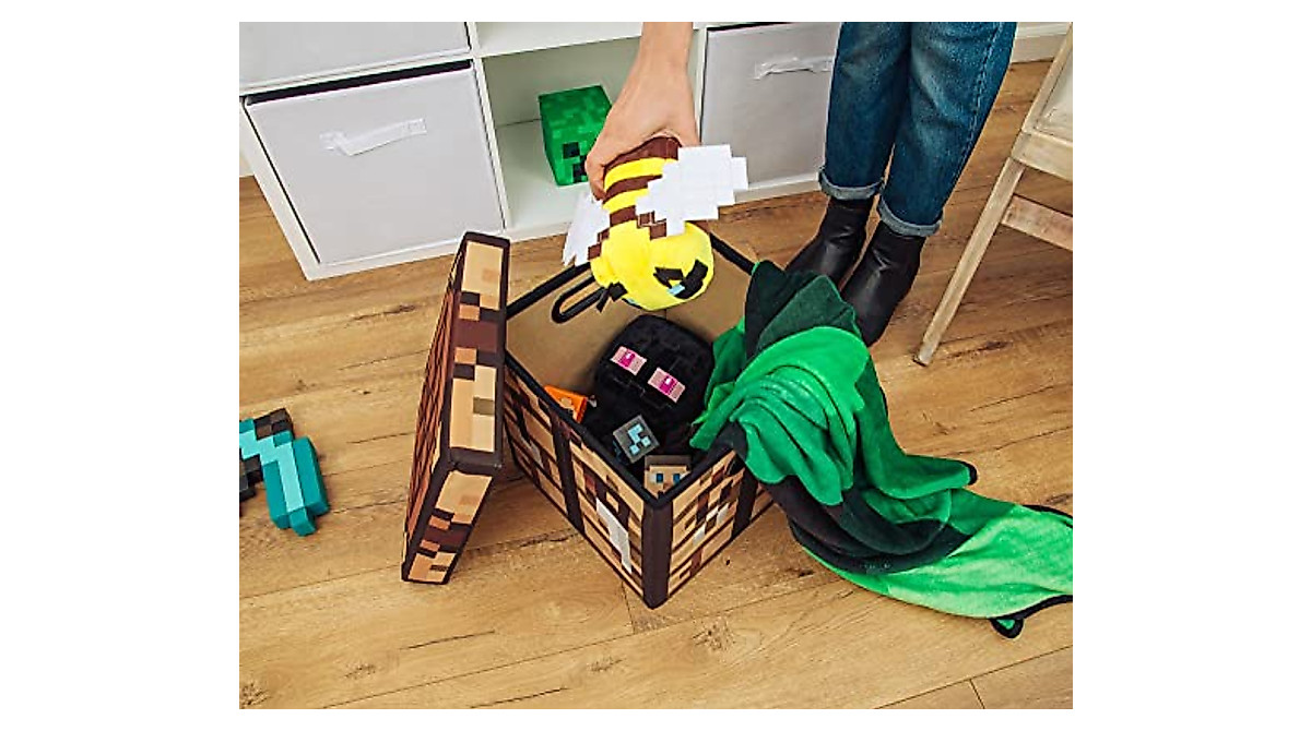 Minecraft 13-Inch Crafting Table Storage Bin - Organize in Style