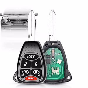 Car Keyless Entry Remote Keys Replacement fit for Chrysler Town and Country Dodge Caravan/Grand Caravan 2004 2005 2006 2007 (P/N: M3N5WY72XX) Set of 2