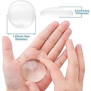 A&G TECH Door Stoppers Wall Protector, Reusable Door Bumper with Self Strong Adhesive, Quiet, Shock Absorbent for Home, Office, Wall Protector from Door Knobs (Round 1.57inch,) (12 Pcs/Pack)