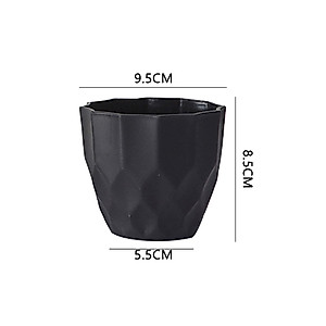 Bonsai Planter Decorative Small Lightweight Frosted Plastic Flower Pot Round Bottom Small Planter for Home Succulent Pot Simple