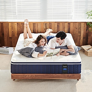 Coolvie Queen Mattress Firm, Strong Coils Hybrid Mattress for Extra Lumbar & Hip Support, Cooling Knit Fabric Cover- CertiPUR-US Certified / 80x60x12, 12 Inch Mattress Queen Size in a Box