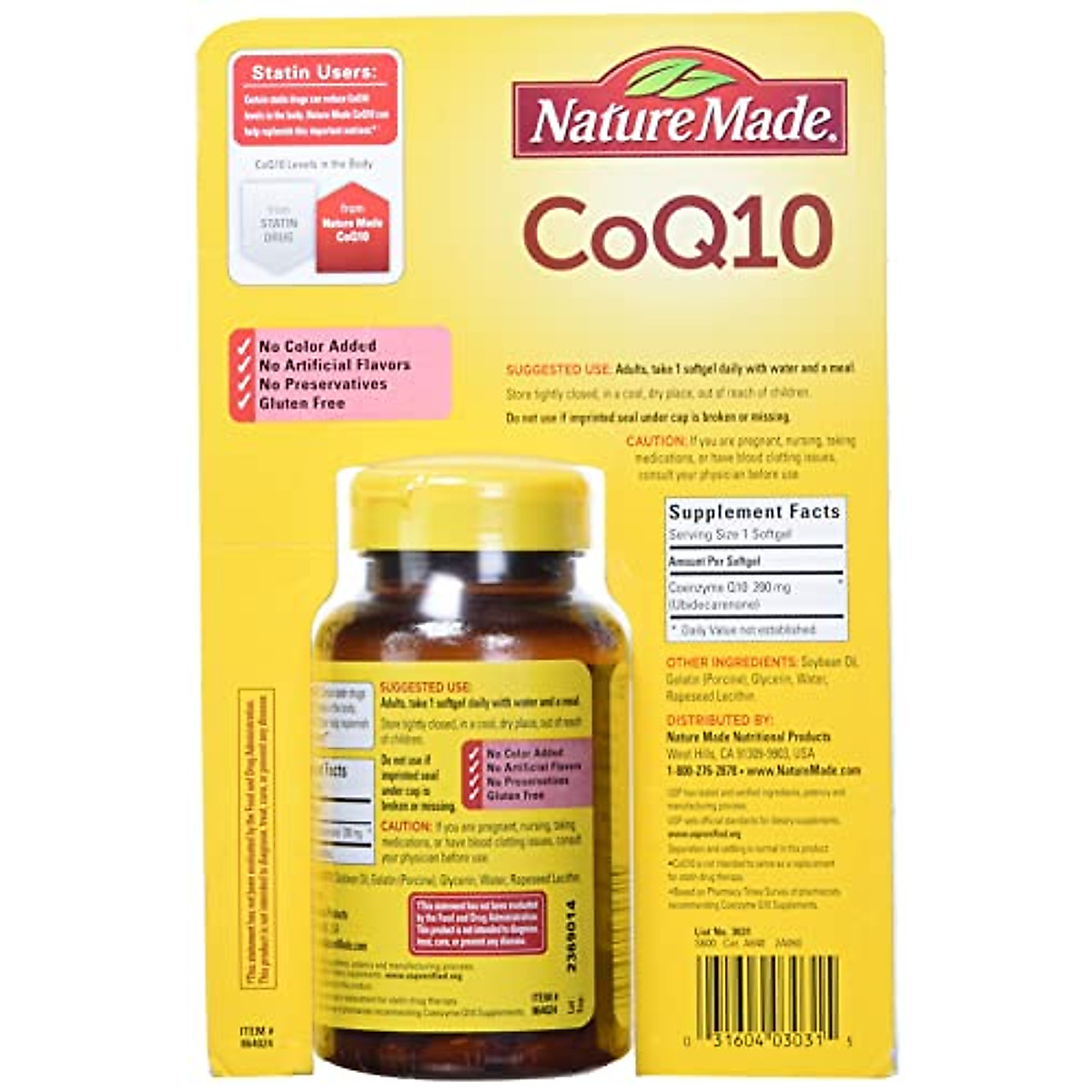 Nature Made CoQ10, Softgels Helps Supports Heart Function & Cellular Energy Production, Unflavored, 200 mg, 140 Count