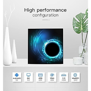 Android 10.0 TV Box, Android Box 4GB RAM 64GB ROM H616 Quad-Core 64-bit 2.4G/5G Dual WiFi 10/100M Ethernet, Support H.265/3D/6K Ultra HD/BT 5.0/HDMI 2.0 Smart TV Box