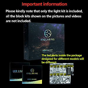 Kyglaring LED Lighting Kit (No Model) Designed for Lego Porsche 963 76916 Race Car Model Building kit - Without Lego Set (Classic Version)