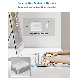 All-Aluminum Wired Keyboard for Apple Mac OS,Plug-n-Play Cable Connection in USB-A+C Port,Full Size USB Keyboard with Numeric Keypad for iMac/Mac Mini or MacBook Pro/Air Laptop