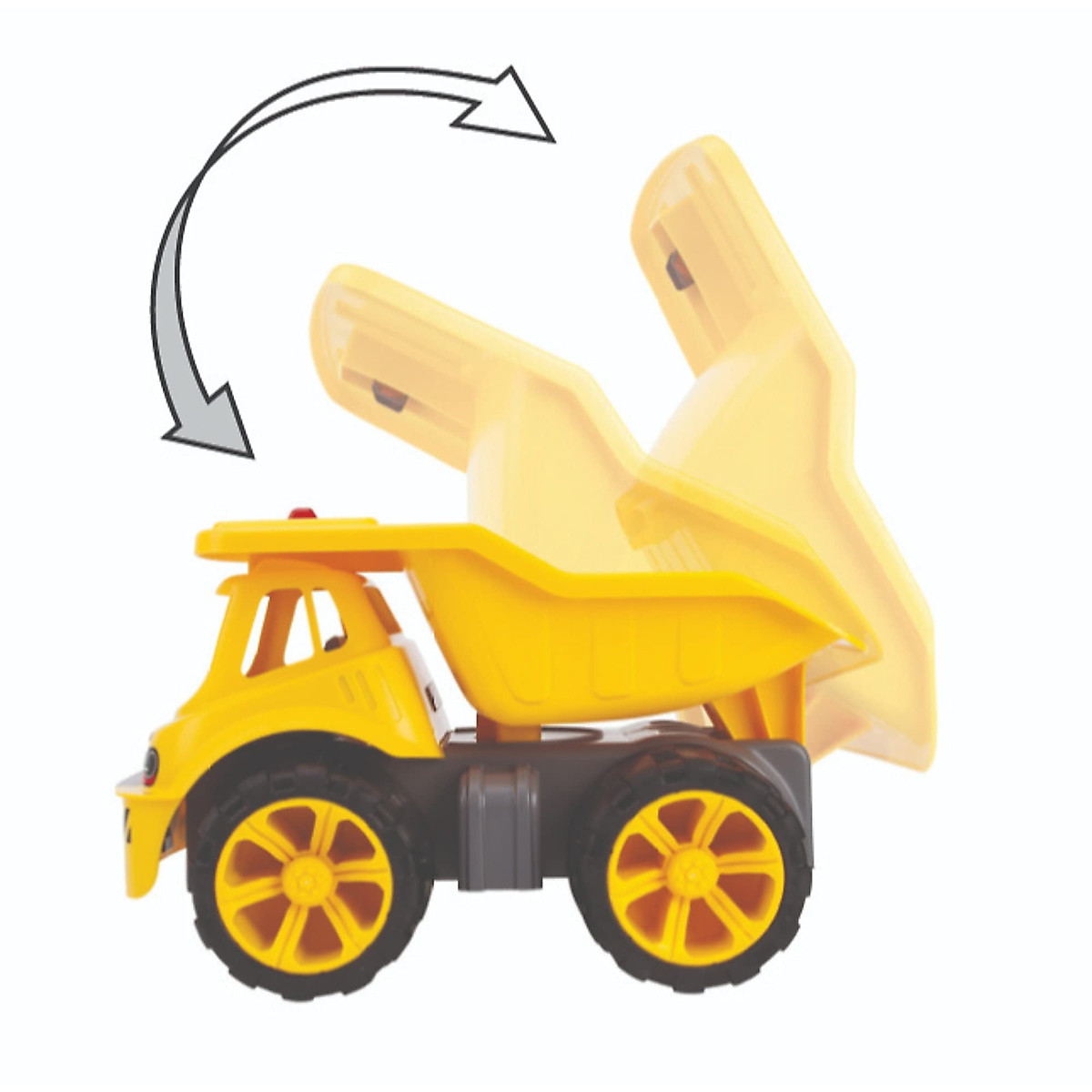 Smoby: Big Power Worker Maxi Truck, Ride on, Load Capacity up to 55 Pounds, Tires are Made of Soft Material, Box Tilts for Easy Unload, For Ages 3 and up