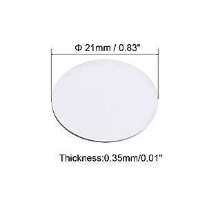 uxcell Screw Hole Covers Stickers Textured Plastic Self Adhesive Stickers for Wood Furniture Cabinet Shelve Plate 21mm Dia 162pcs in 3Sheet White