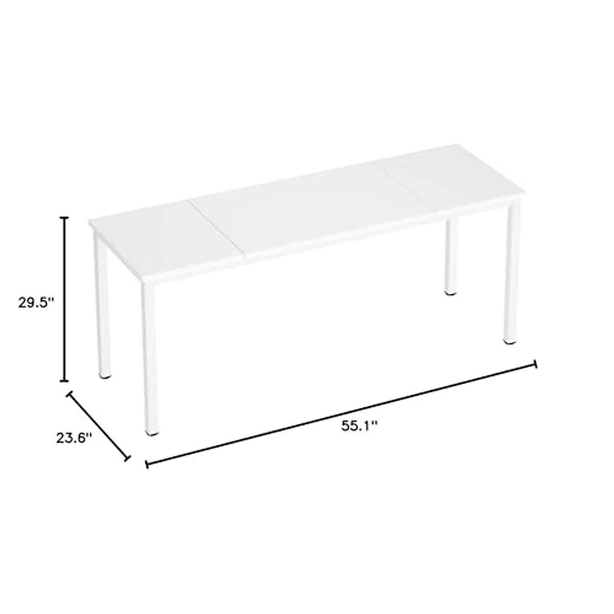 sogesfurniture 71 inches Office Desk Computer Desk Gaming Desk Computer Table Sturdy Writing Workstation for Home Office, White