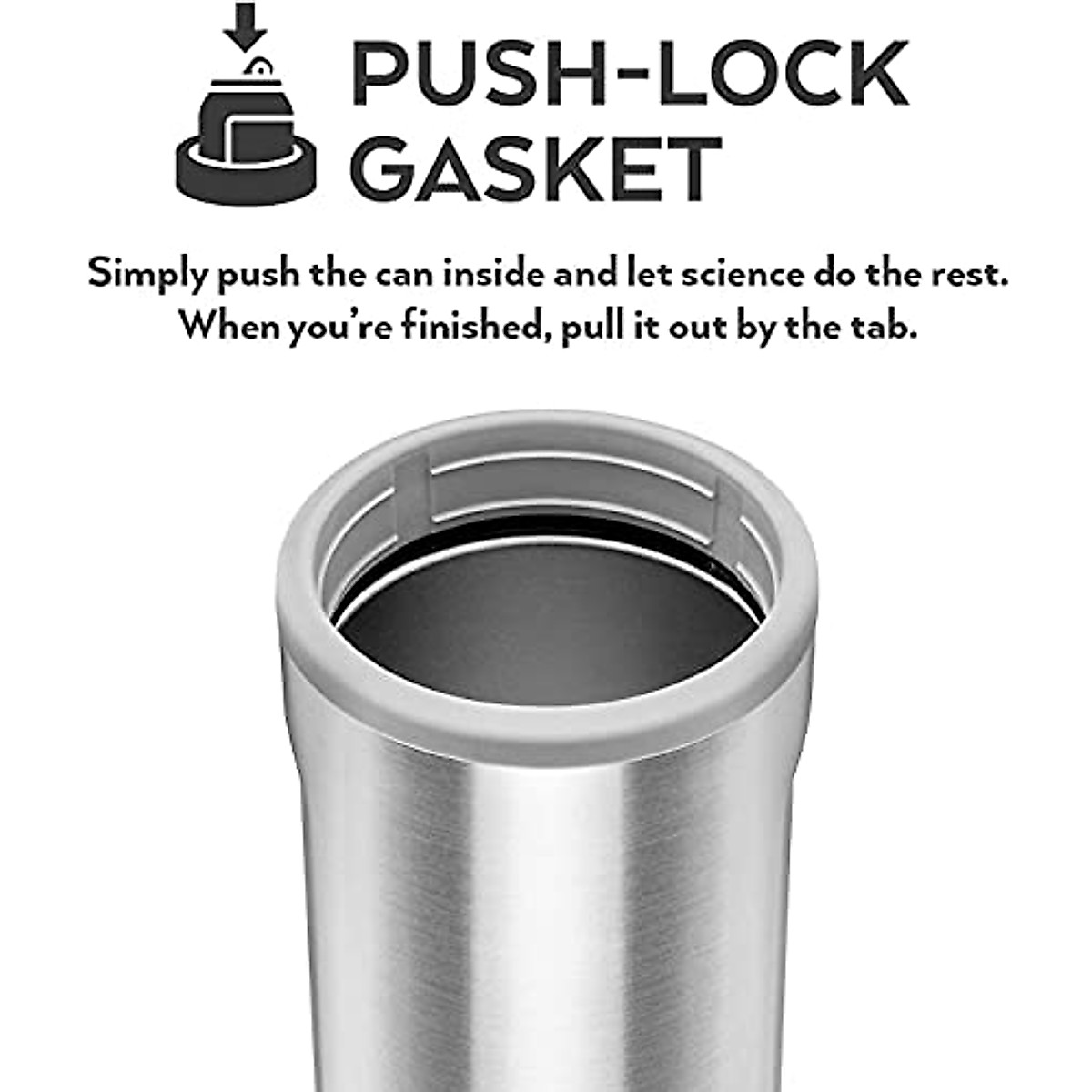 BrüMate Hopsulator Juggernaut Can Cooler Insulated for 24oz  / 25oz Cans | Can Coozie Insulated Stainless Steel Drink Holder for Beer, Tea, and Energy Drinks (Matte Gray)