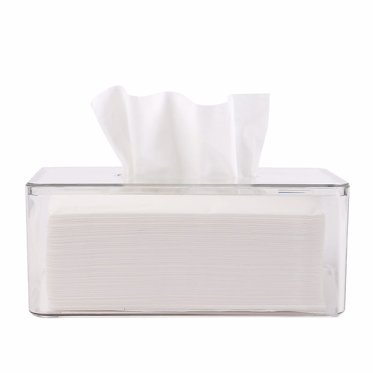 Yureshmull Dryer Sheet Holder, Dryer Sheet Container for Laundry Room, Clear Wipes Dispenser Holder Rectangle for Car, Office, and Home, Easy Refill Holds Standard Sheets