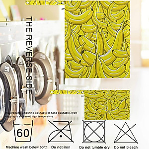 visesunny Yellow Banana 2Pcs Wet Bag with Zippered Pockets Washable Reusable Roomy for Travel,Beach,Pool,Daycare,Stroller,Diapers,Dirty Gym Clothes, Wet Swimsuits, Toiletries