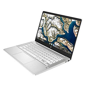 HP Chromebook - 14a-na0022od 14" Intel Pentium Silver N5030 1.1 GHz Intel UHD Graphics 605 4 GB RAM 64 GB eMMC Chrome OS BT Webcam Ceramic White (Renewed)