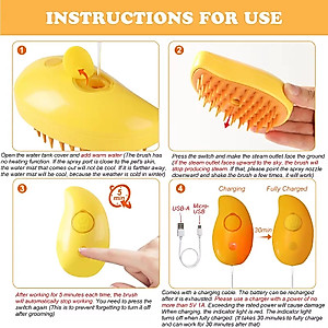 New 3 In1 Steamy Pet Cat Brush Cleanser Vapor, Cat Steam Brush, Cat Hair Brush with Steamer,Steaming Pet Hair Brush, Pet Cat Comb with Steam, Spray Comb for Cats, Steam Pet Brush for Dogs Cats