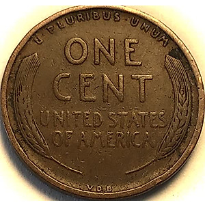1909 P VDB Lincoln Wheat Cent Penny Seller Fine