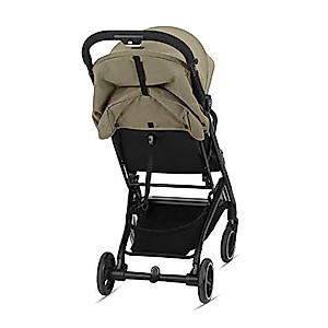 CYBEX Beezy Stroller, Lightweight Baby Stroller, Compact Fold, Compatible with All CYBEX Infant Seats, Stands for Storage, Easy to Carry, Multiple Recline Positions, Travel Stroller, Classic Beige