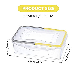KIGI [2 PACK] 38.9 OZ Food Storage Containers with Lids Rectangular Leak-Proof Bento Box Airtight Meal Prep Containers,BPA FREE,Microwave Safe
