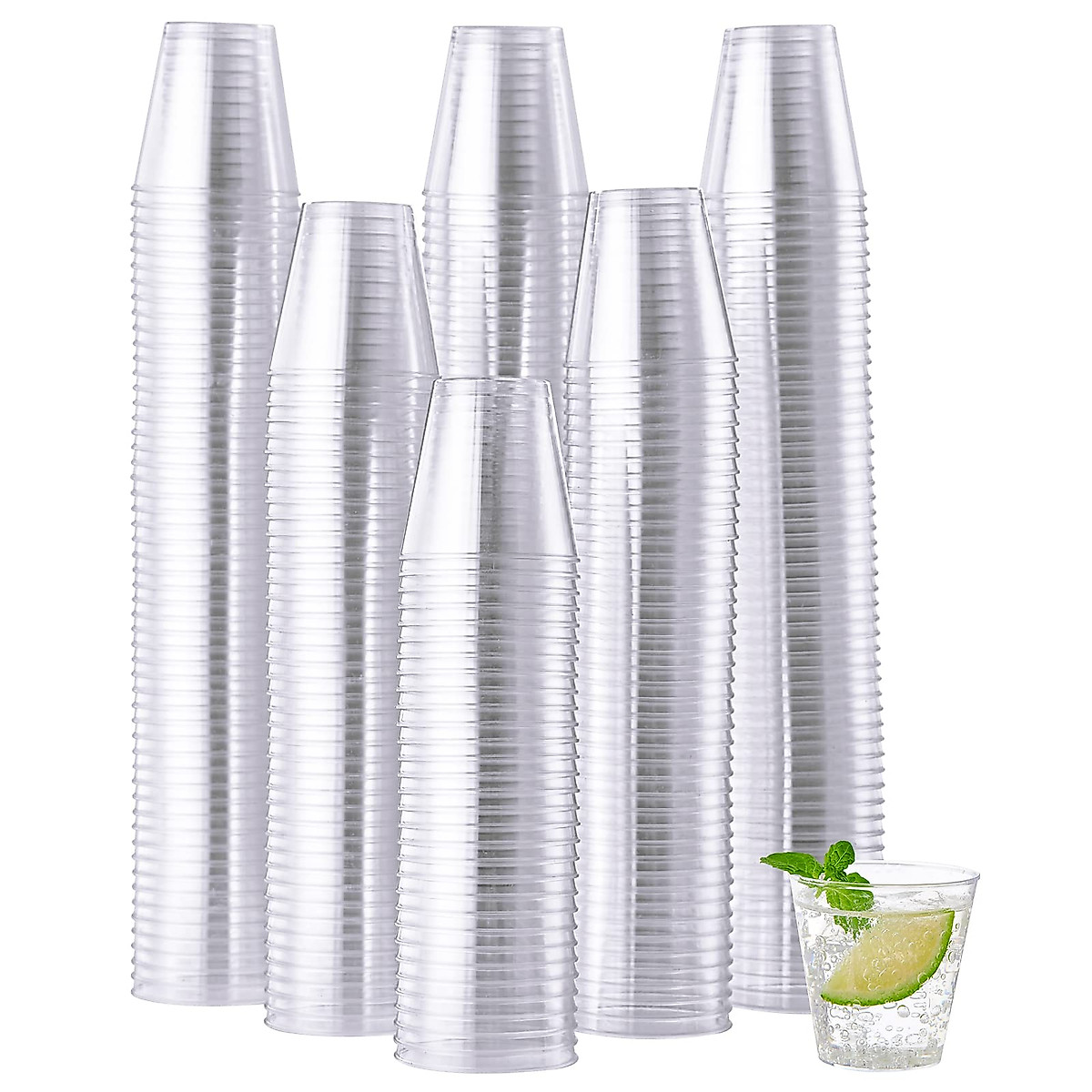 JOLLY CHEF 1000 Plastic Shot Glasses-1.5 oz Disposable Cups-1.5 Ounce Plastic Shot Cups Perfect for Weddings Halloween, Thanksgiving, Christmas Party