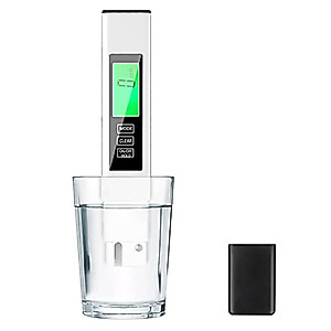 TDS Meter,Accurate and Reliable,Water Testing Kits for Drinking Water,Professional Water Meter,TDS, EC & Temp Meter 3 in 1(White)